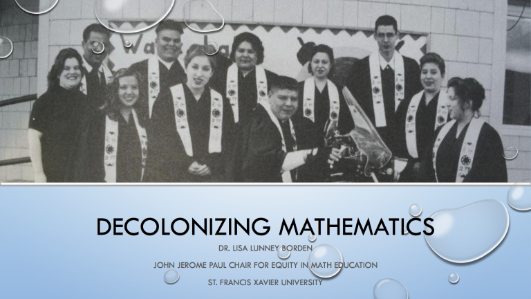 Beyond "Native Studies": Incorporating Indigenous perspectives in math ...
